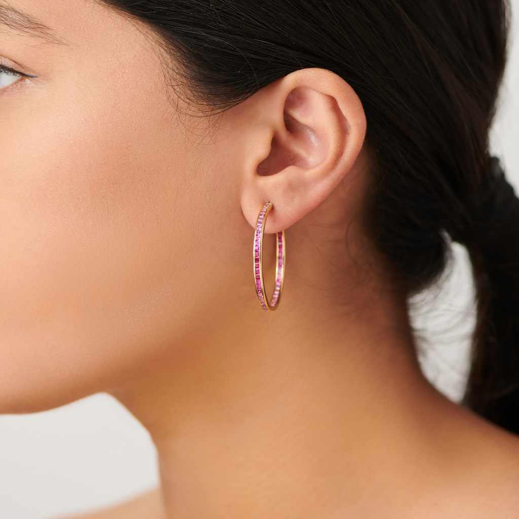 Ombre Ruby Hoops – T H E L I N E